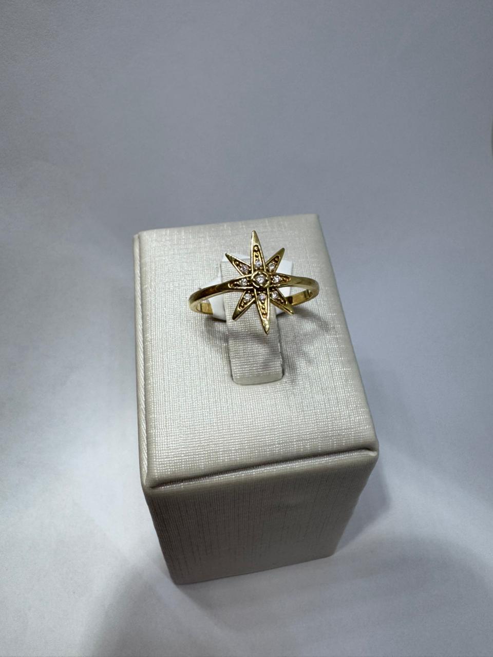 ANEL 18K ESTRELA 6PTS - Brasoptica